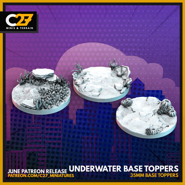 Underwater City Base Toppers - C27 Studio